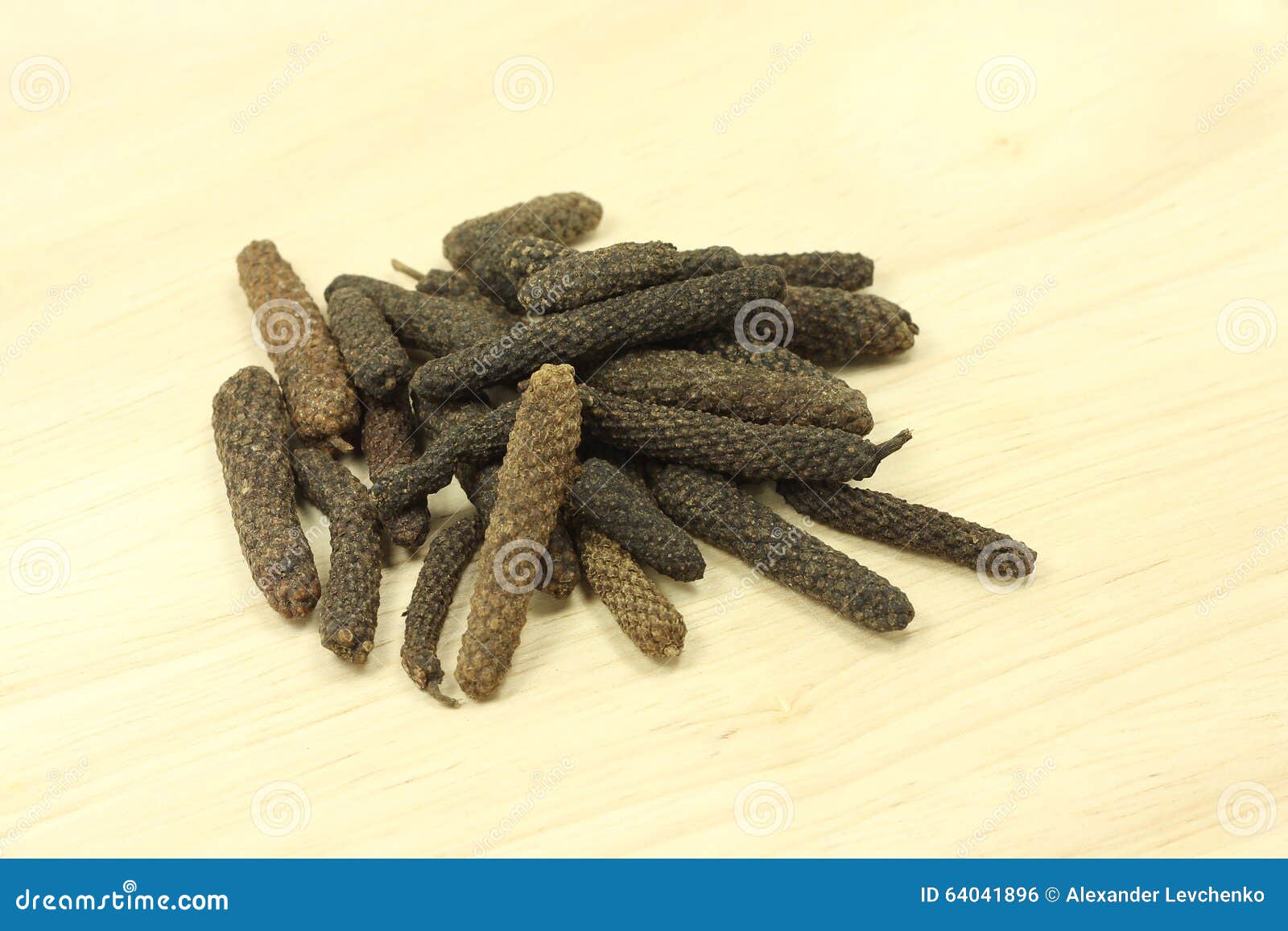 Indonesian Pepper Pods on a Wooden Stock Photo - Image of green, aroma ...