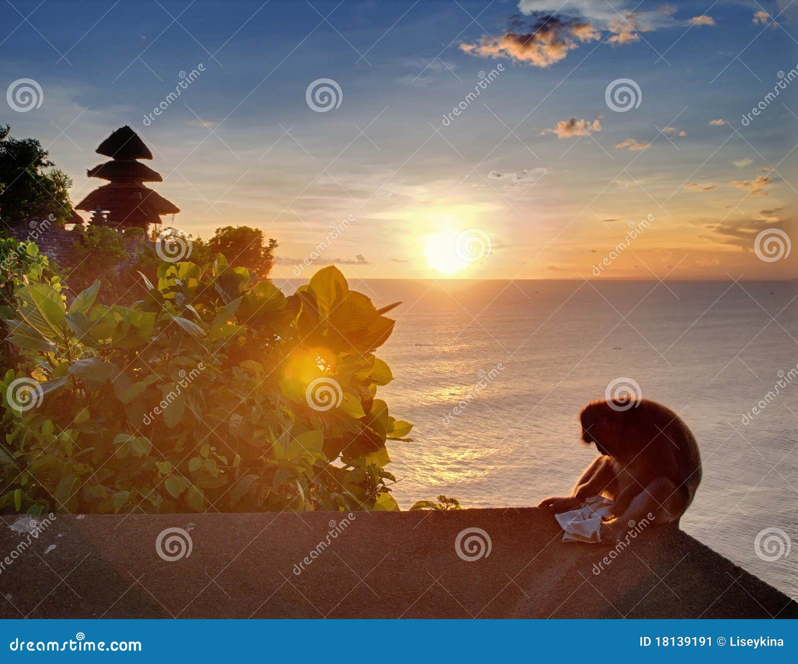 Indonesian pura on sunset stock image. Image of amazing - 18139191