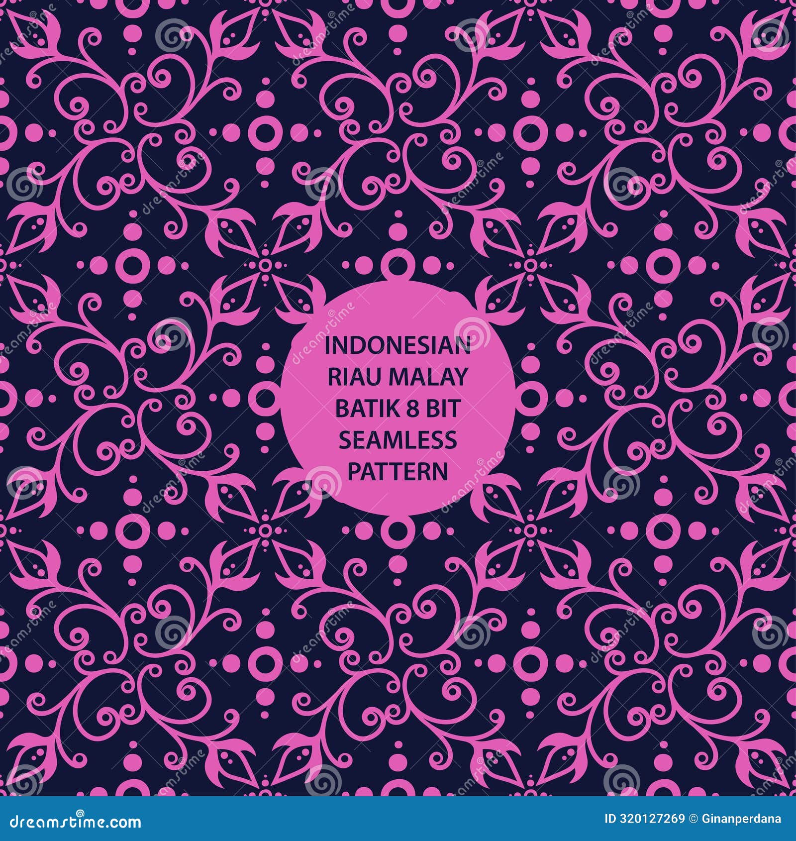 Riau Malay Batik Songket 8 Bit Seamless Pattern Vector Illustration ...
