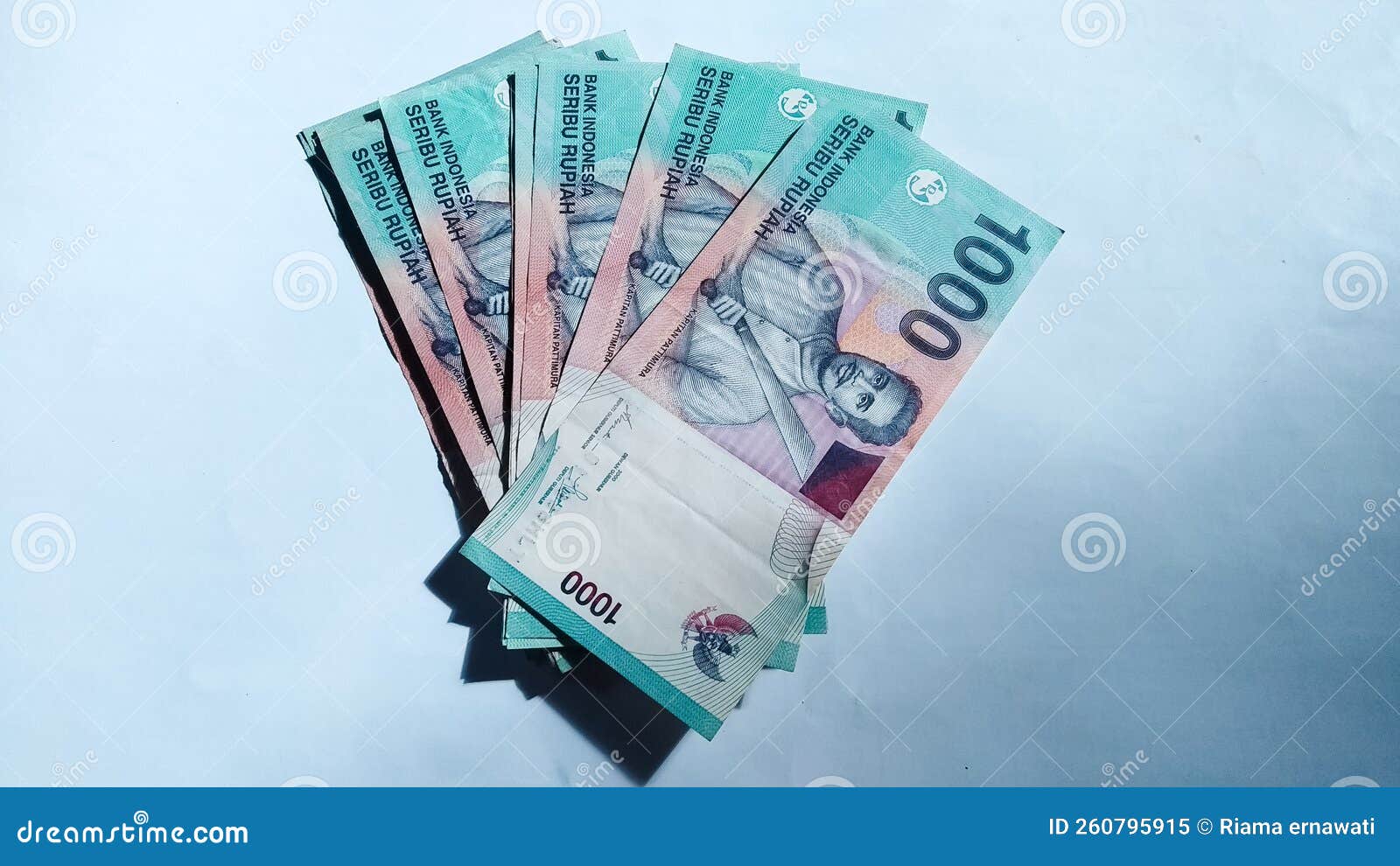 Indonesian Rupiah Banknotes with a Nominal Value of One Thousand Rupiah ...