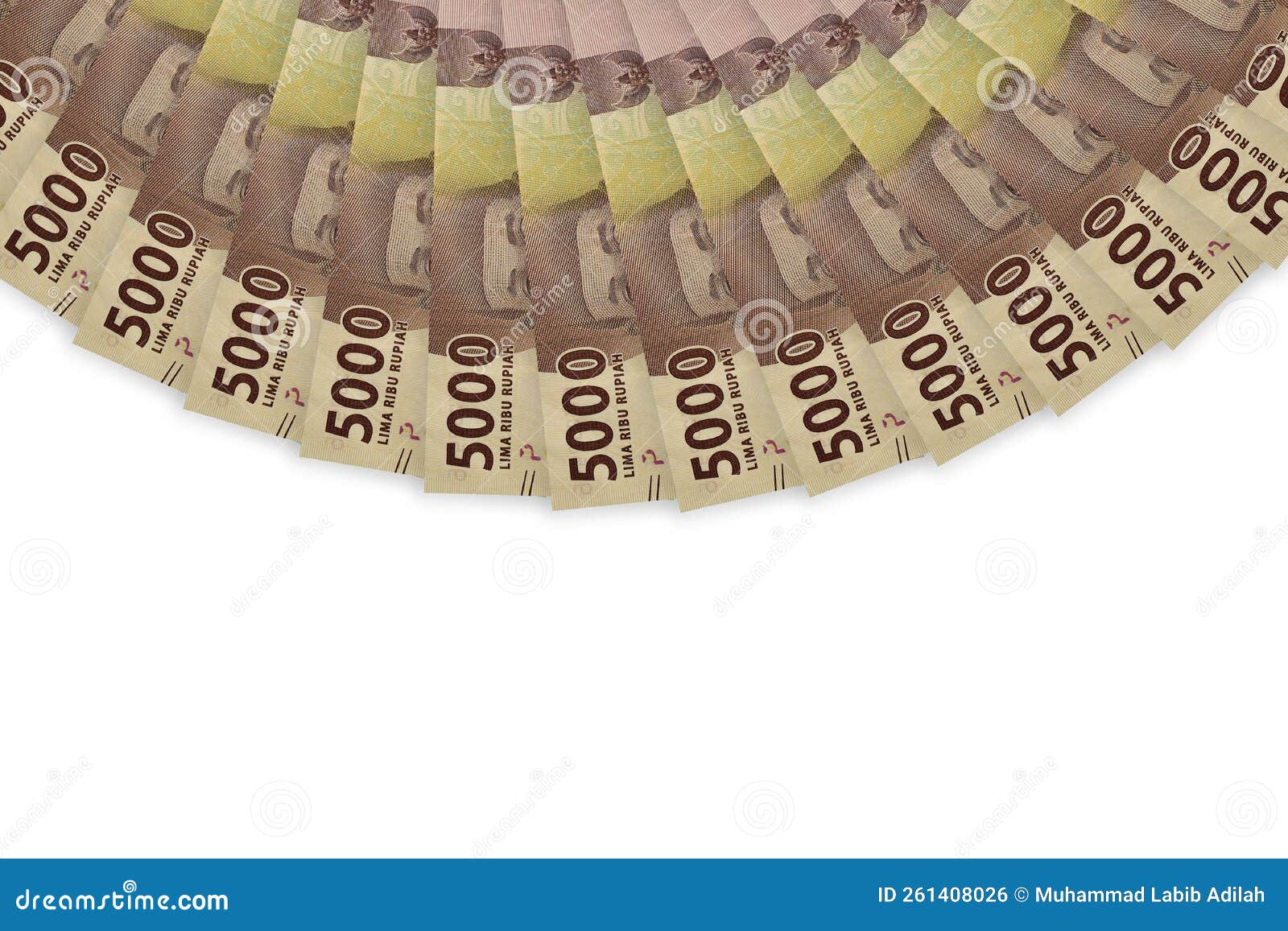 Indonesian Rupiah Banknotes Series with the Value of 5000 Rupiah Stock ...