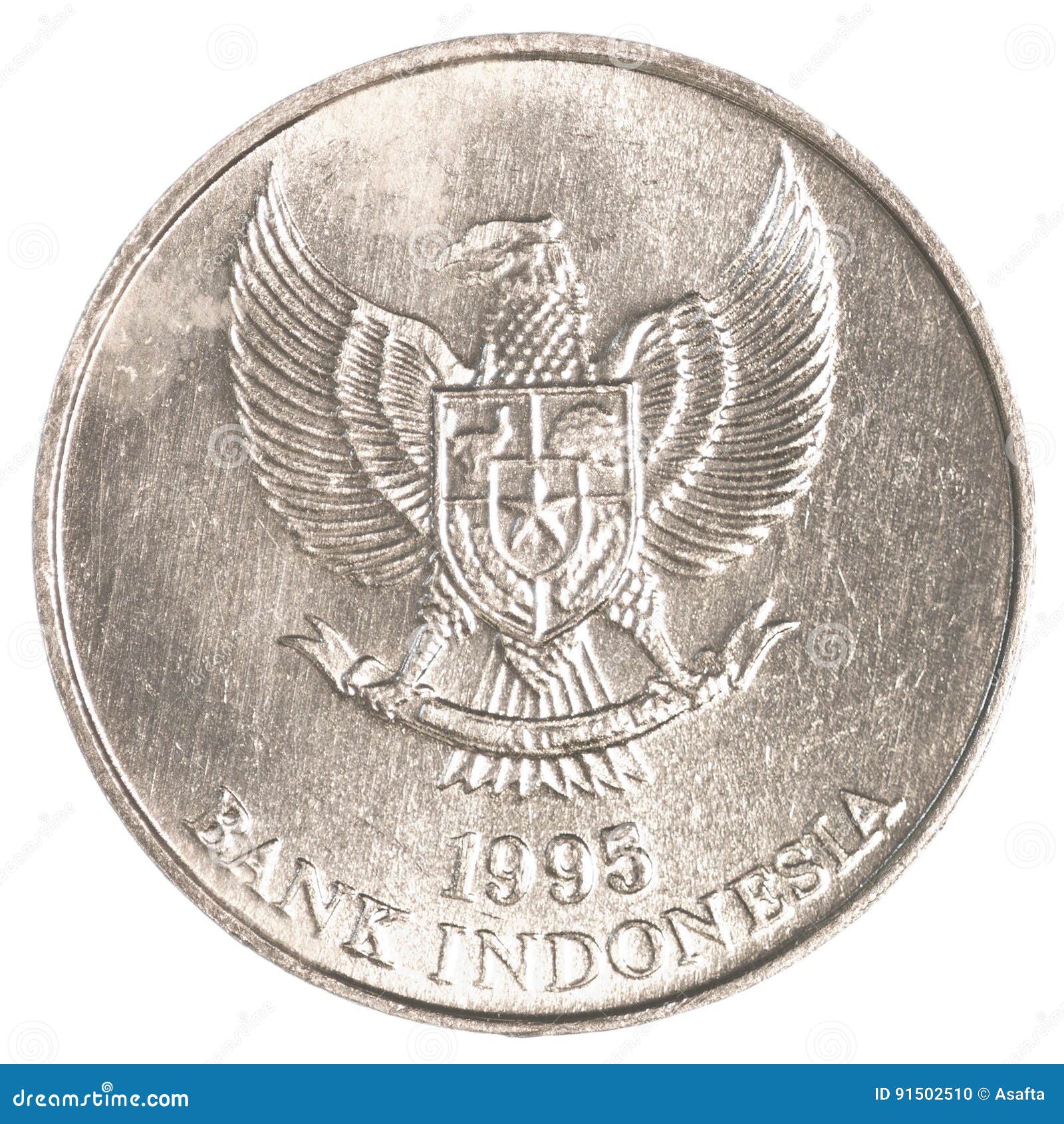 Indonesian rupiah coin stock photo. Image of monetary - 91502510
