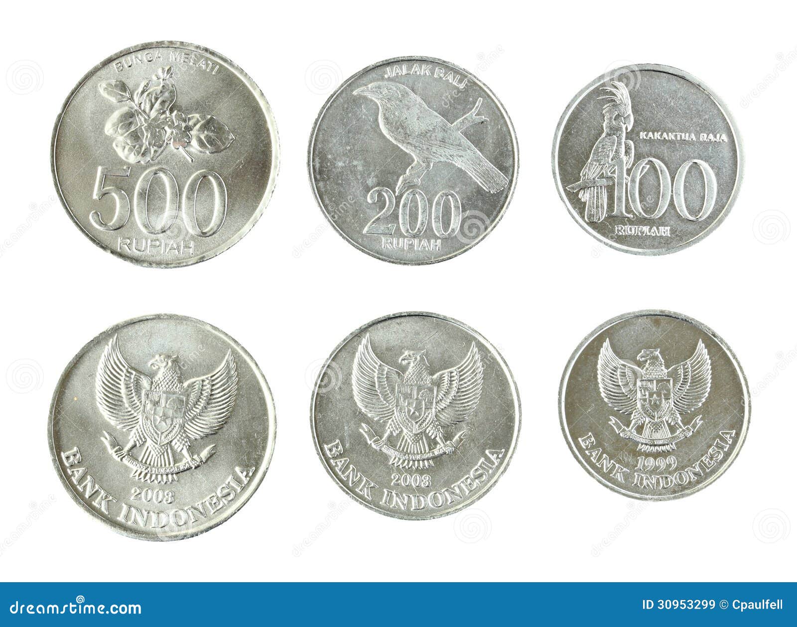 Indonesian Rupiah Coins stock image. Image of asia, investment - 30953299