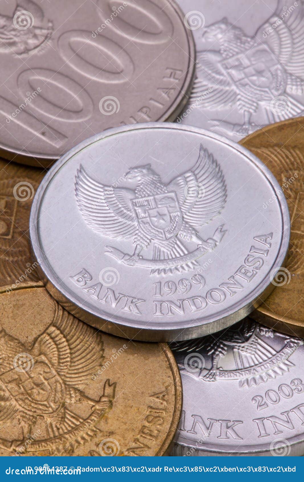 Indonesian Rupiah Coins on the Table. Stock Image - Image of crisis ...