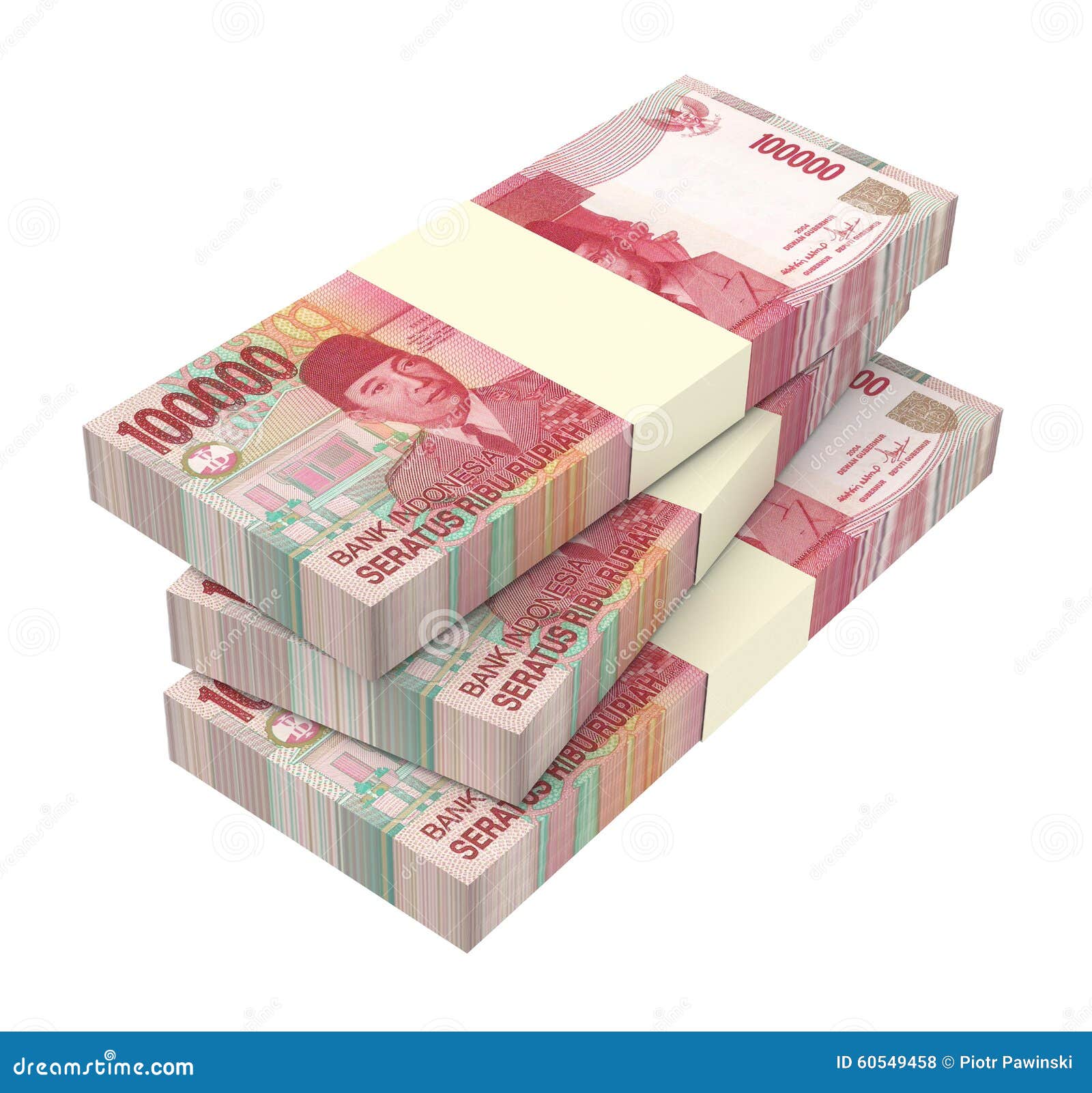 Indonesian Rupiah Money Isolated on White Background. Stock ...