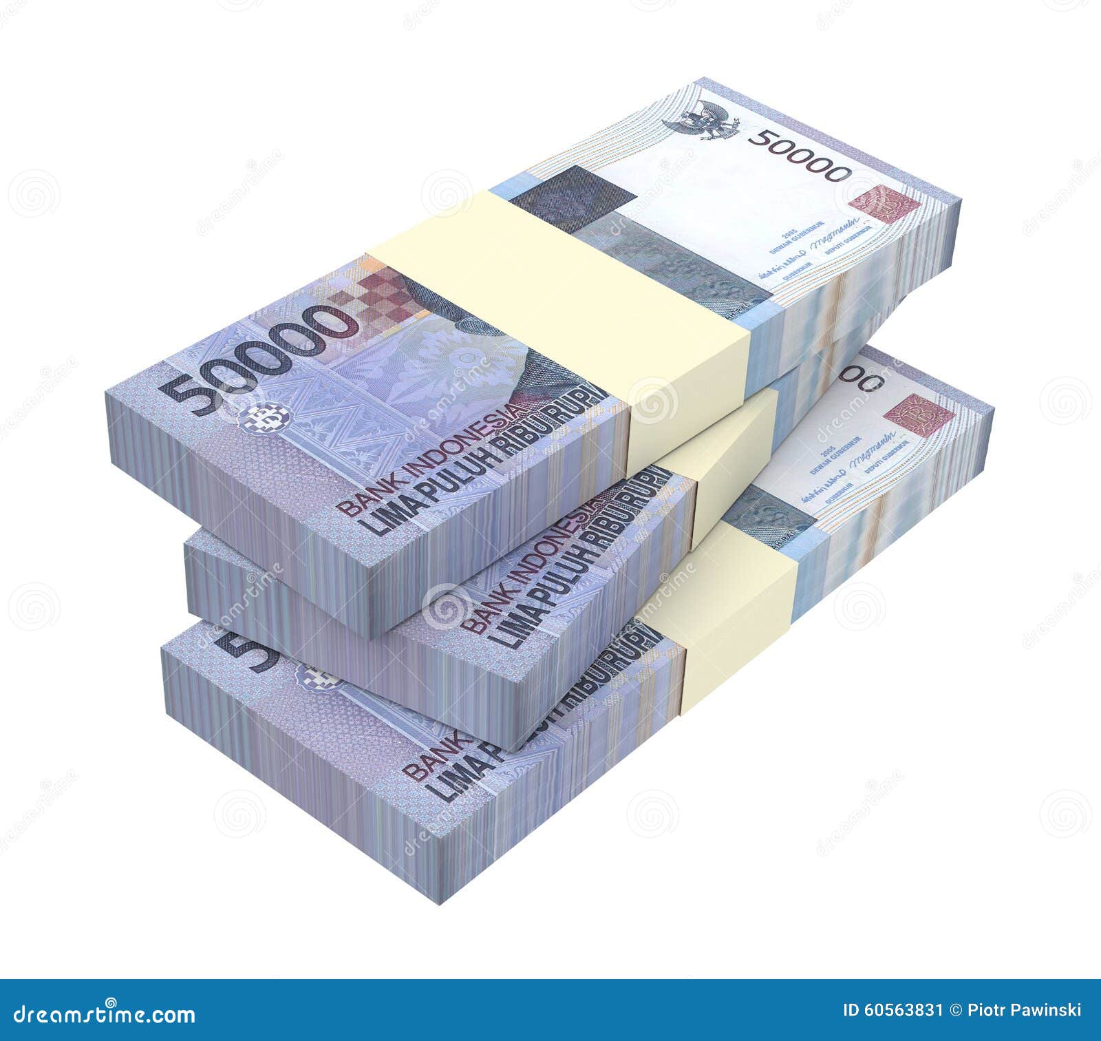 Indonesian Rupiah Money Isolated on White Background. Stock ...