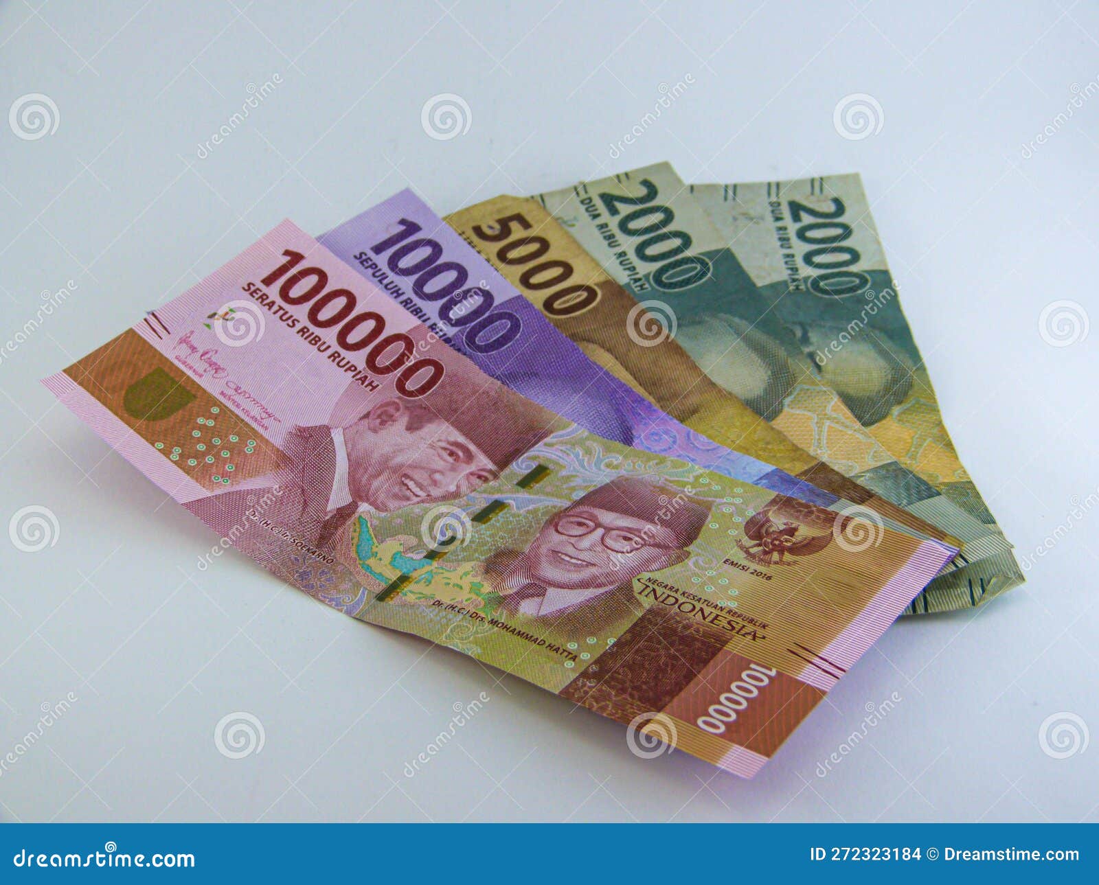 Indonesian Rupiah in Various Nominal Types Stock Photo - Image of book ...