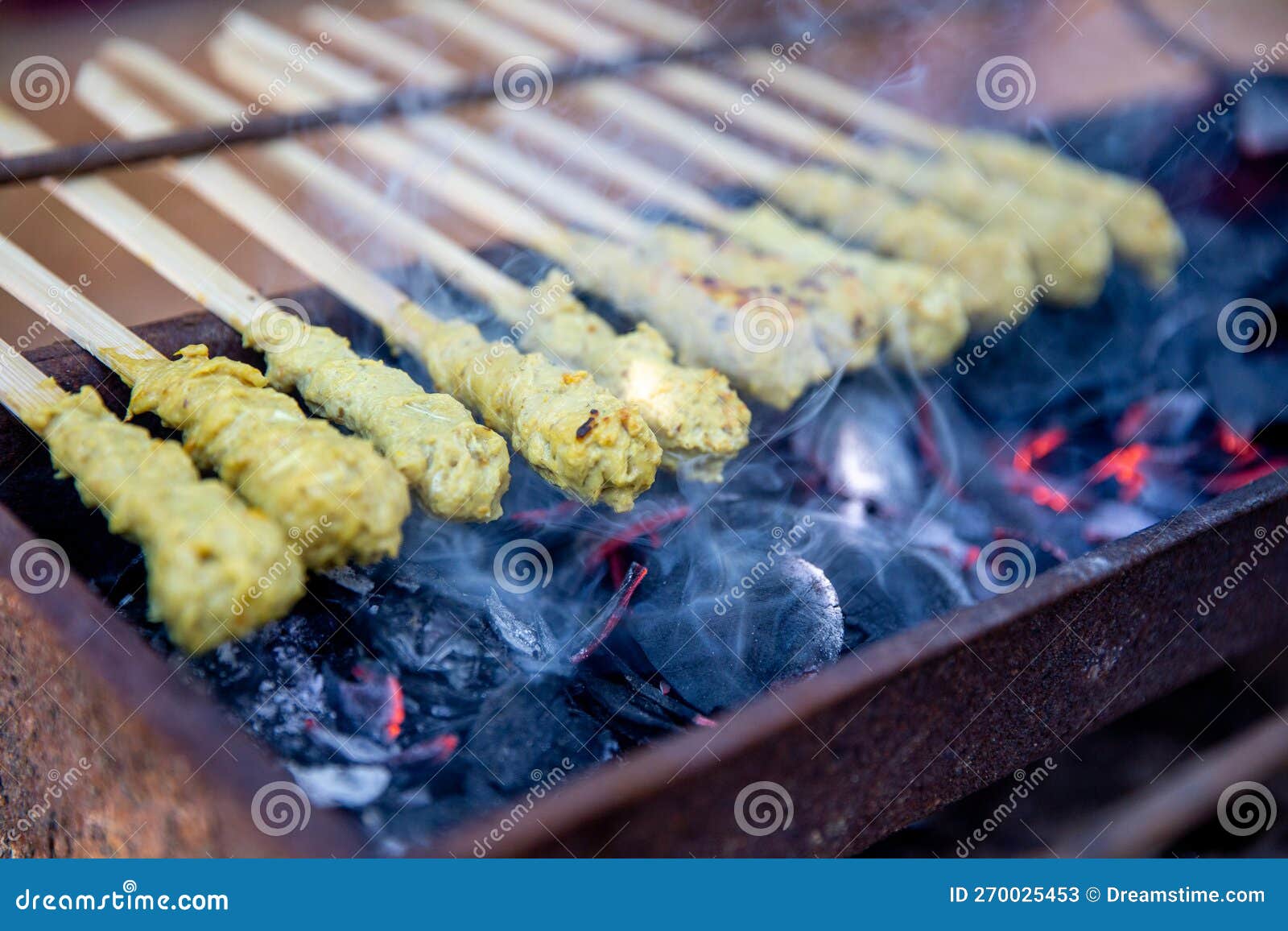 Indonesian Satay Cooking stock image. Image of indonesia - 270025453
