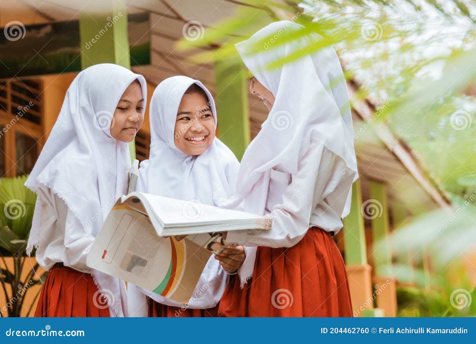 Indonesian School Student Studying Together Stock Photo - Image of ...