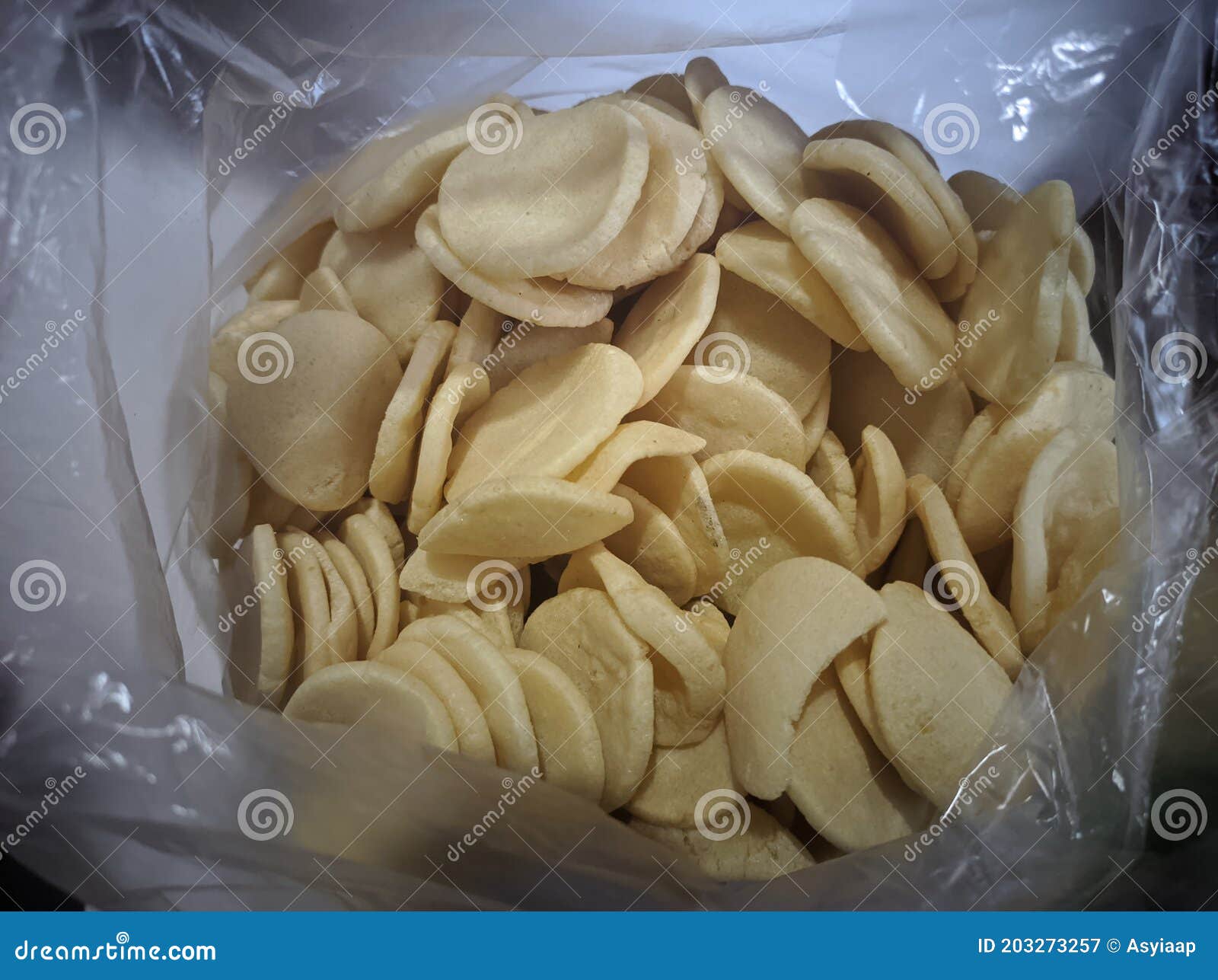 Indonesian Snack Cracker Called Kerupuk Coin Stock Image - Image of ...