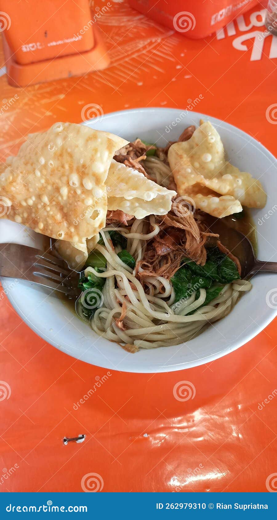 Indonesian Special Chicken Noodles Stock Photo - Image of vegetables ...