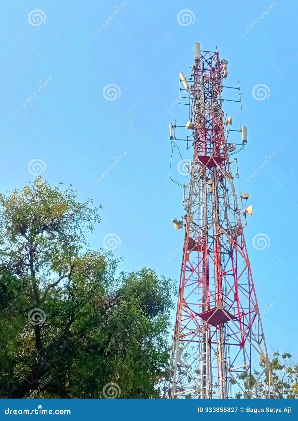 Indonesian Telecommunications Tower, Internet Network Provider. Stock ...