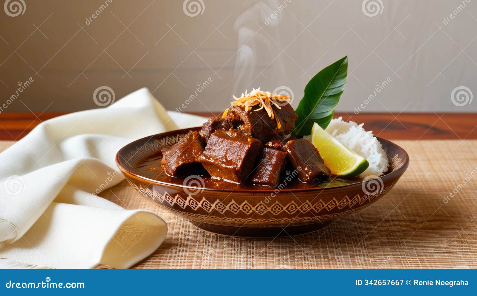 Indonesian Traditional Beef Rendang Stock Image | CartoonDealer.com ...