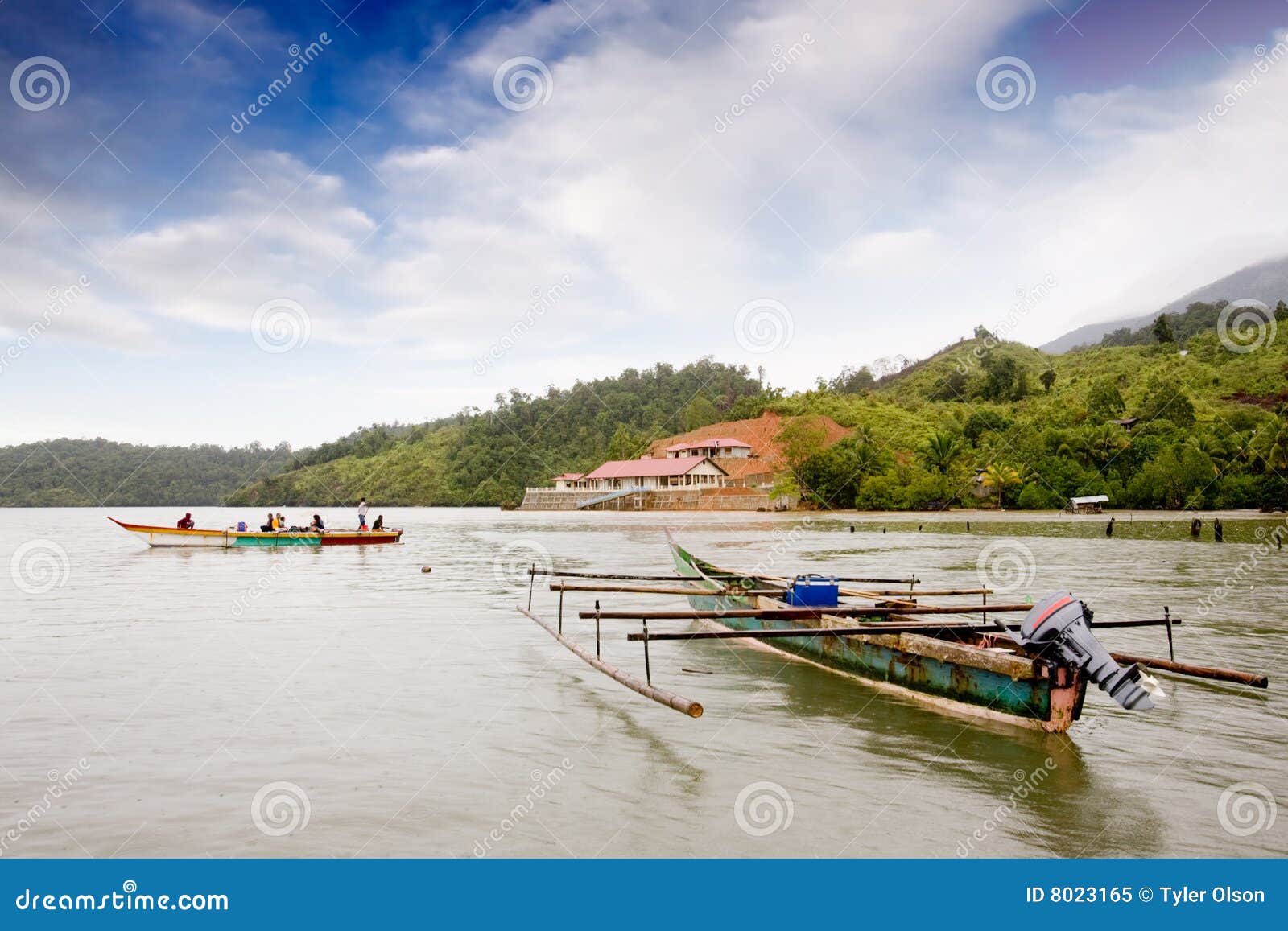 Indonesian Traditional Boat Stock Image - Image of papua, seaboat: 8023165