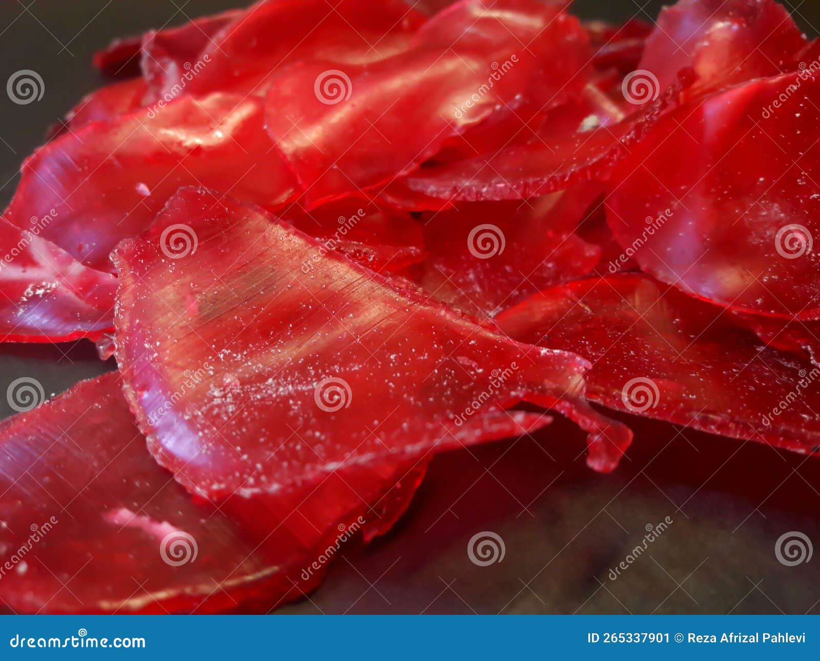 Indonesian Traditional Food, Unfried Red Crackers Stock Image - Image ...
