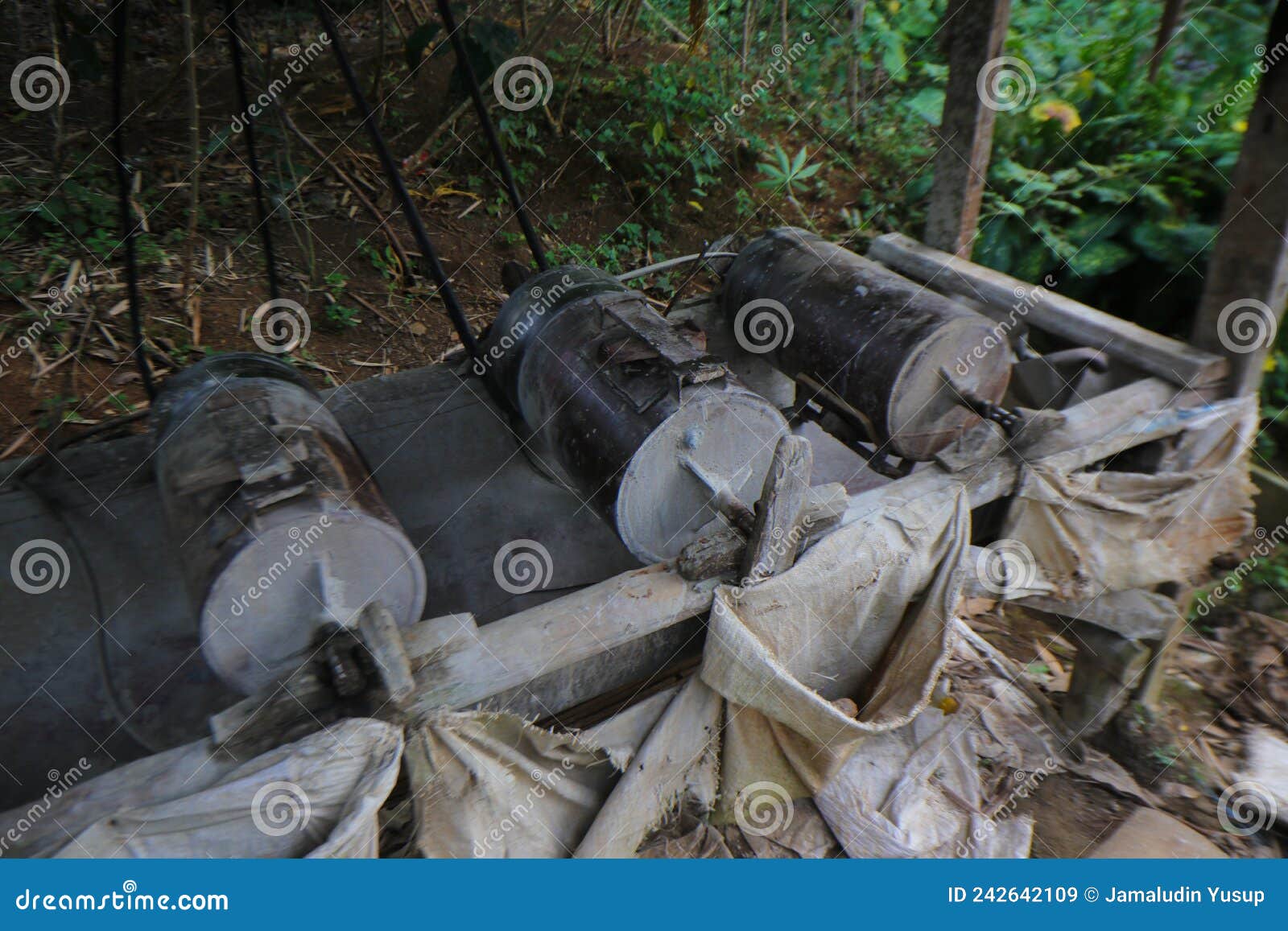 Indonesian Traditional Gold Processing Machine Called Gulunung in the ...