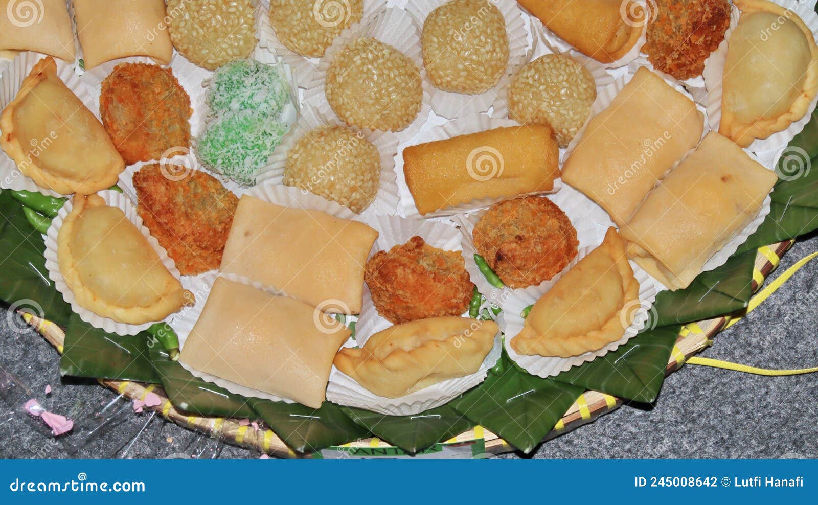 Indonesian Traditional Sweet and Savory Fried Snacks Stock Photo ...