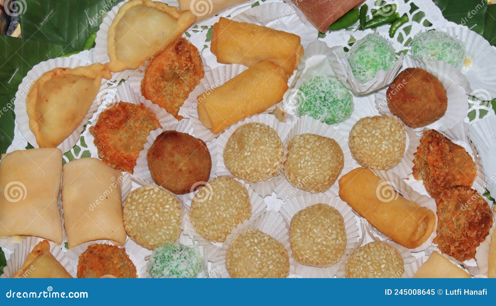 Indonesian Traditional Sweet and Savory Fried Snacks Stock Image ...