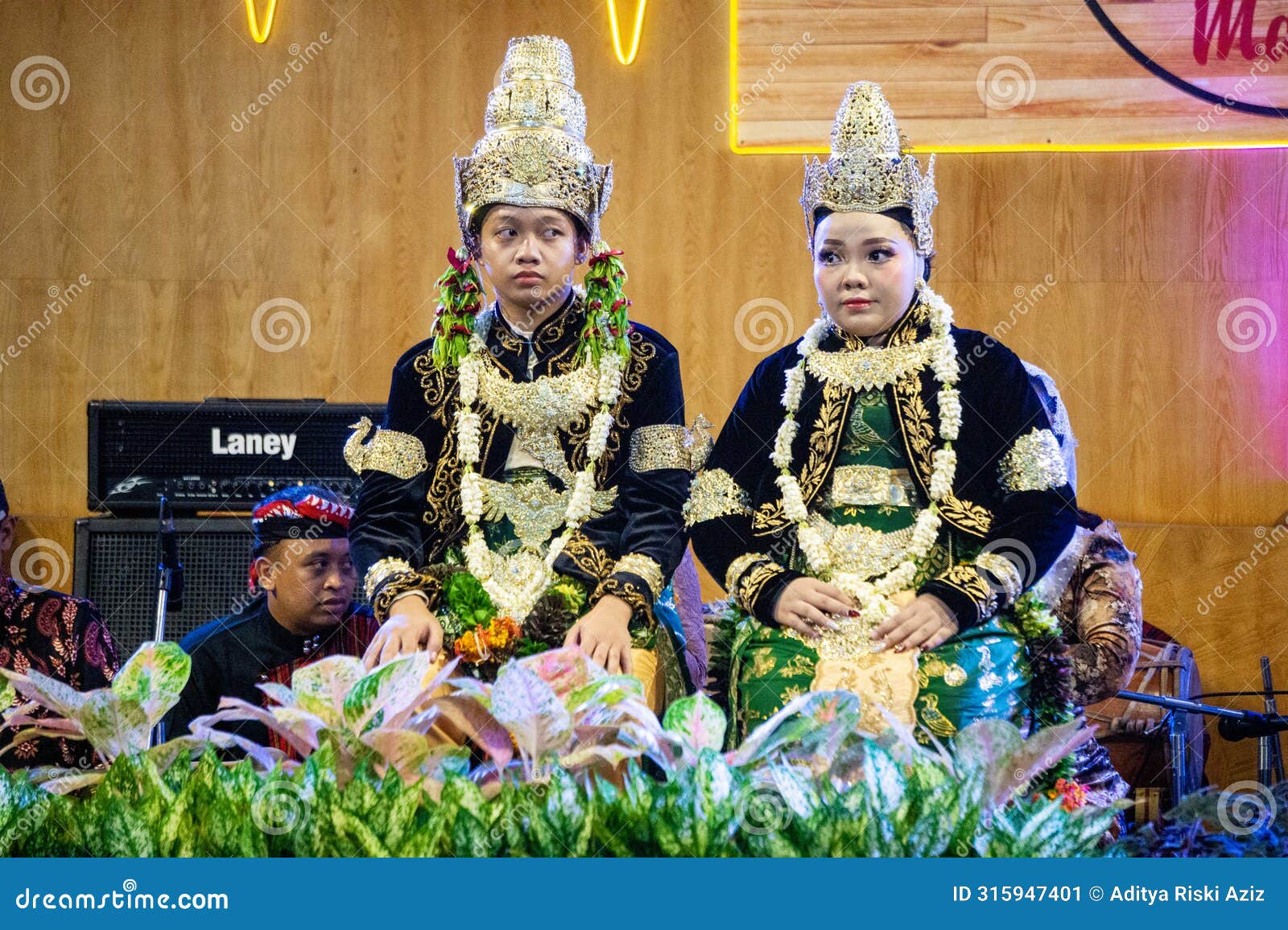 Indonesian with a Traditional Wedding Dress from Java Editorial Photo ...
