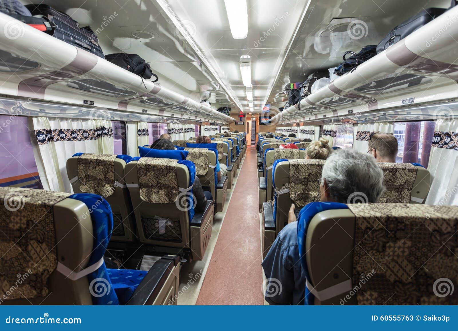 Indonesian train interior editorial stock photo. Image of city - 60555763