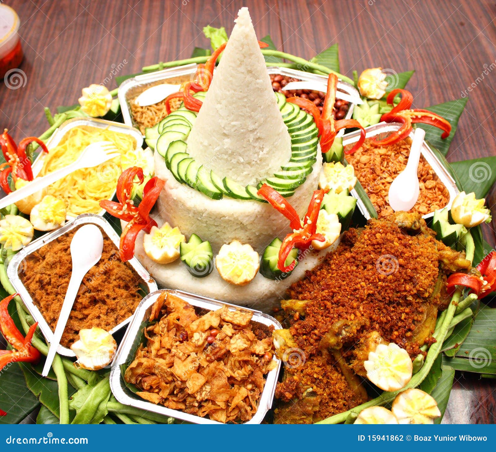 Indonesian Tumpeng stock photo. Image of tumpeng, coconut - 15941862