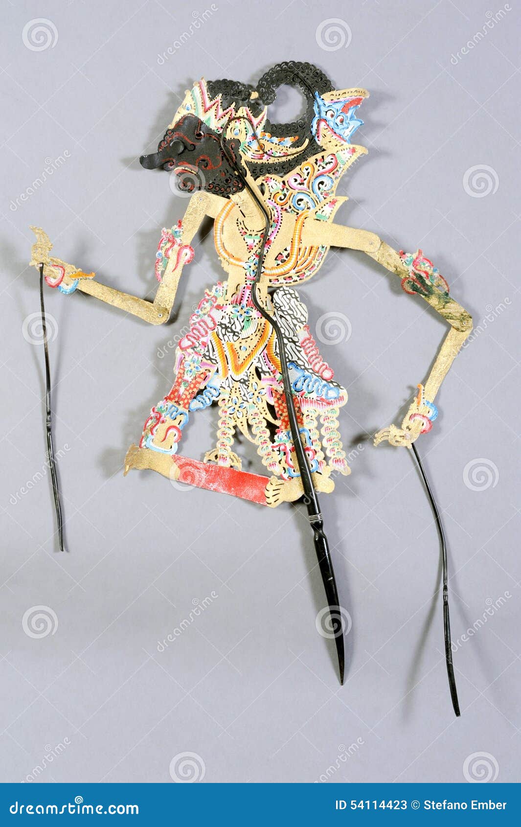 Indonesian Wayang Kulit Purwa Puppet Stock Image - Image of wooden ...