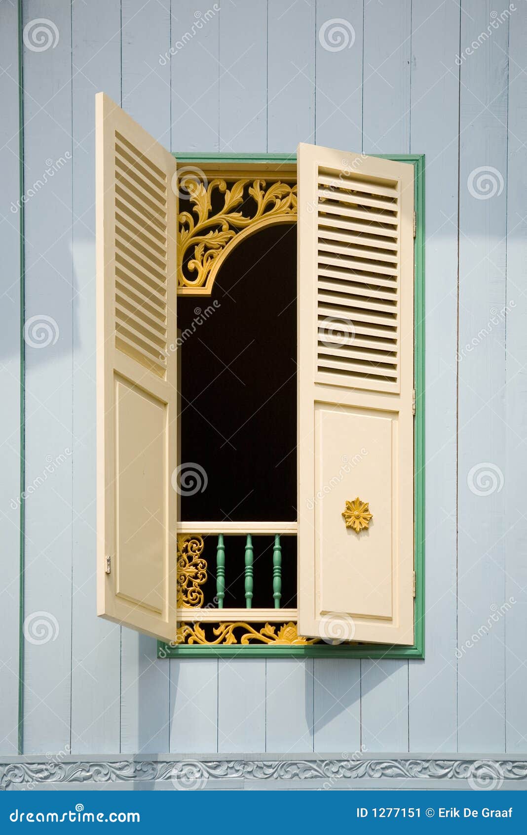 Indonesian window stock image. Image of appartment, woodcarving - 1277151