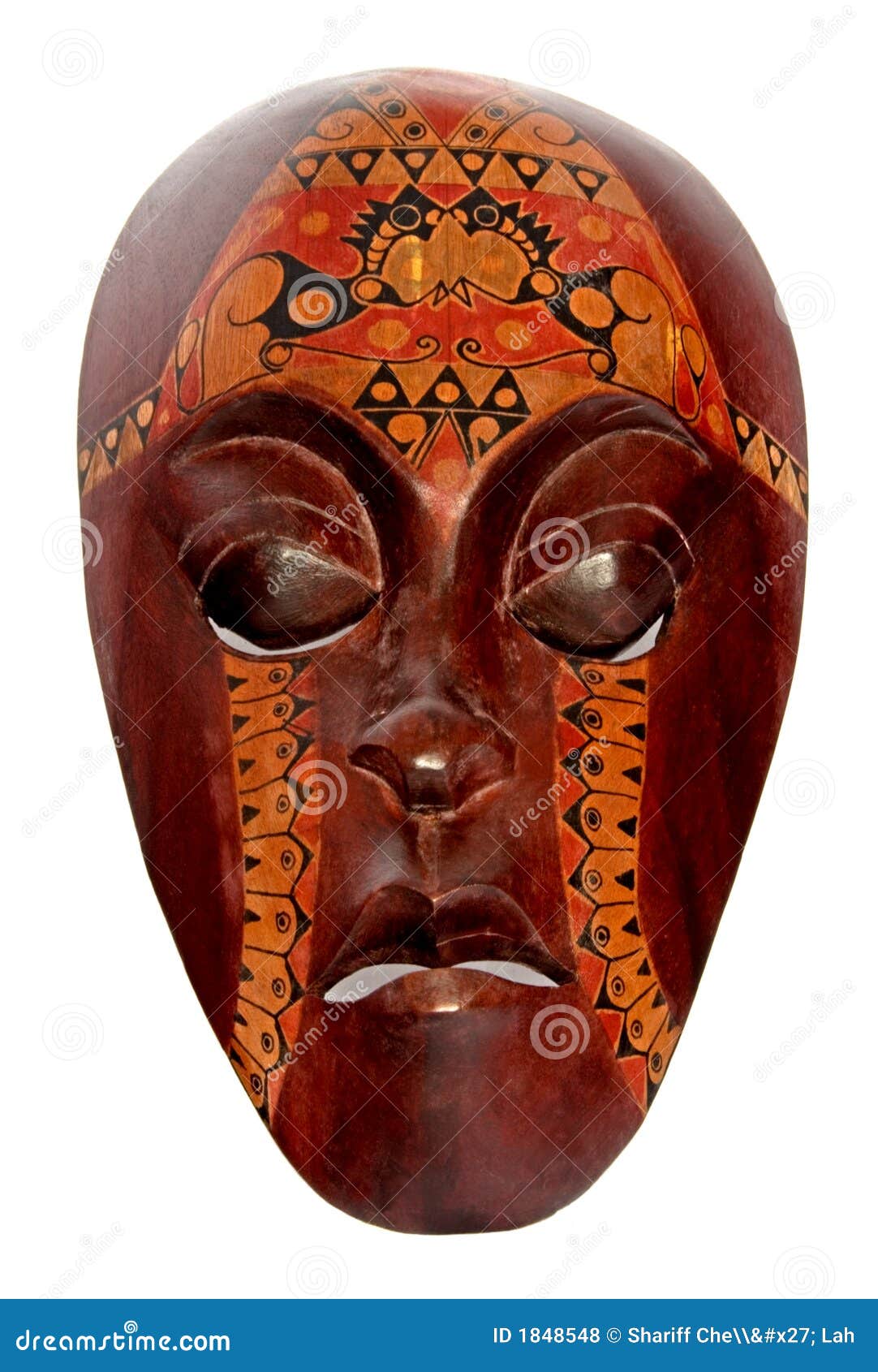 Indonesian Wooden Mask stock photo. Image of artifact - 1848548