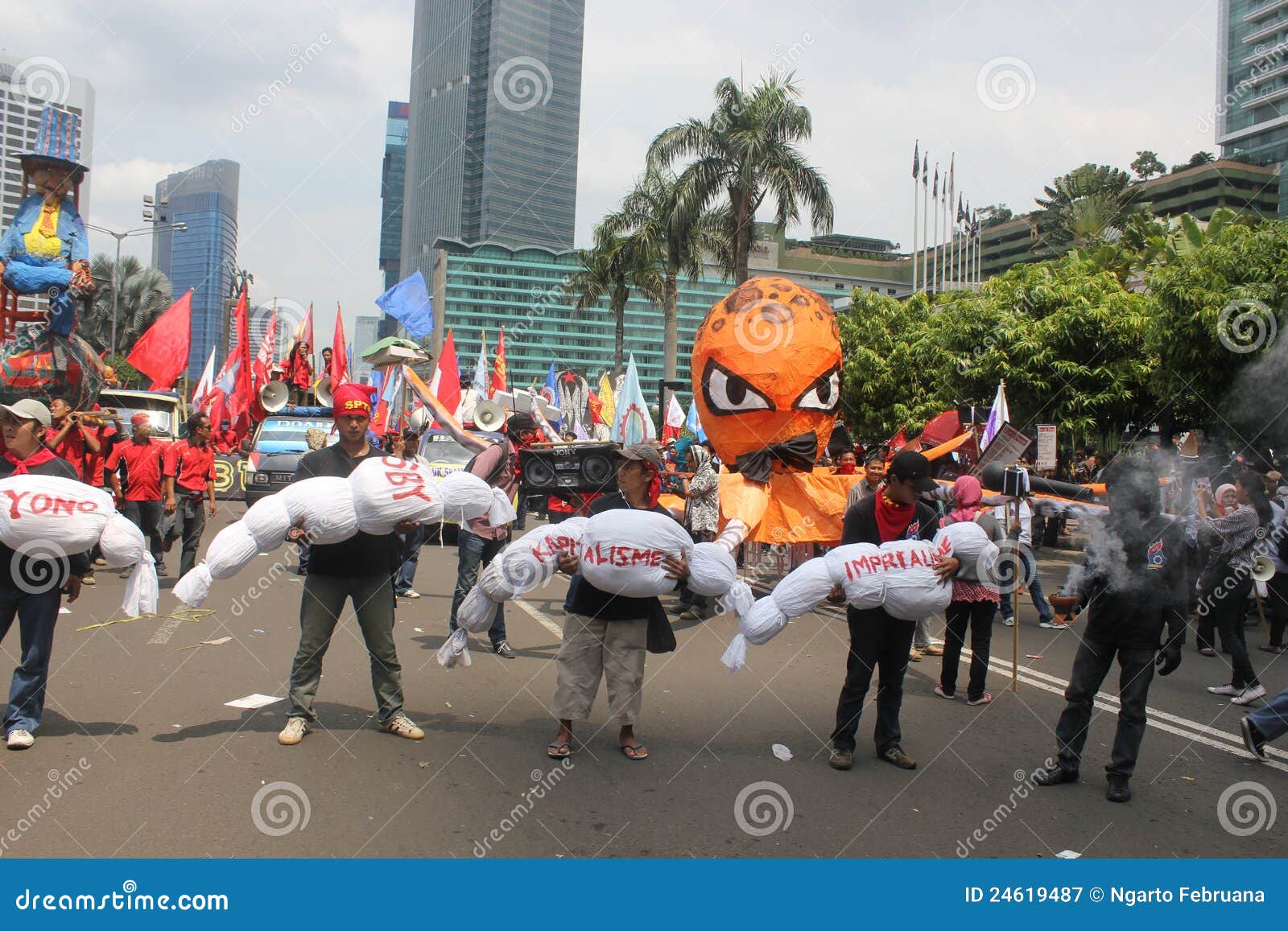 Indonesian Workers Rally in Labor Day Editorial Photography - Image of ...