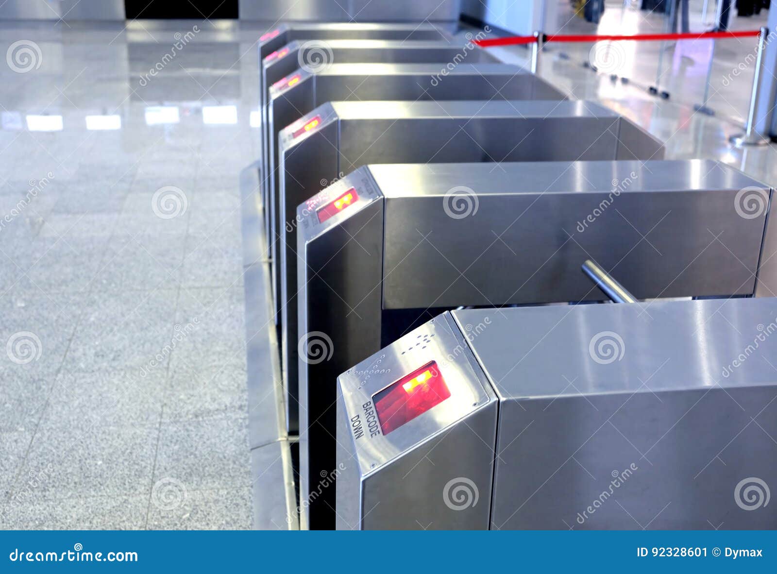 Indoor Access Control System Closeup Stock Image - Image of closed ...