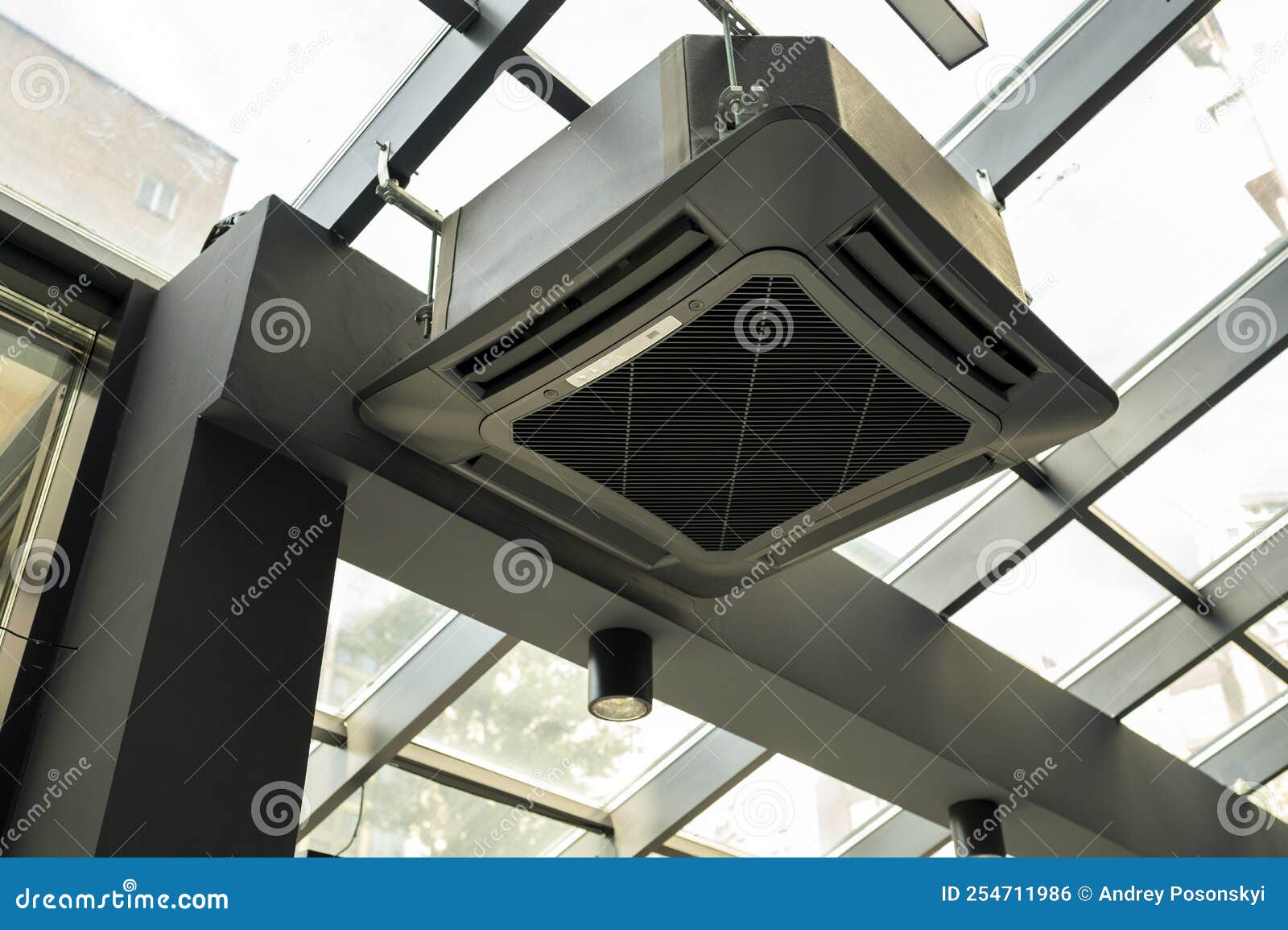 Indoor Air Conditioner Housing Unit in the Office, Ventilation System ...