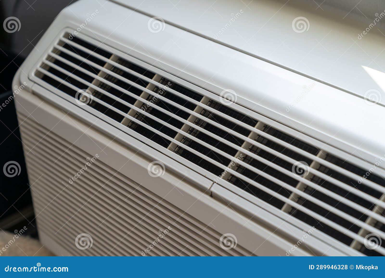 Indoor Air Conditioner Unit Vents. Selective Focus Stock Photo - Image ...