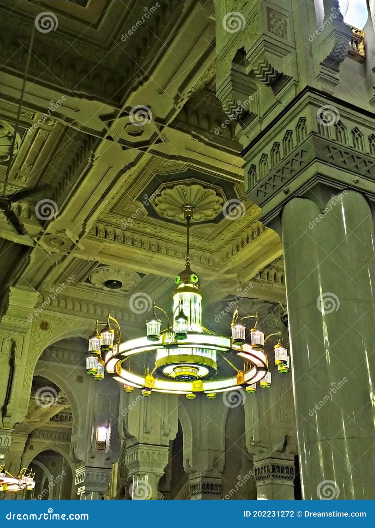 Indoor Arhitecture Al-haram Mosque Makkah Stock Photo - Image of indoor ...