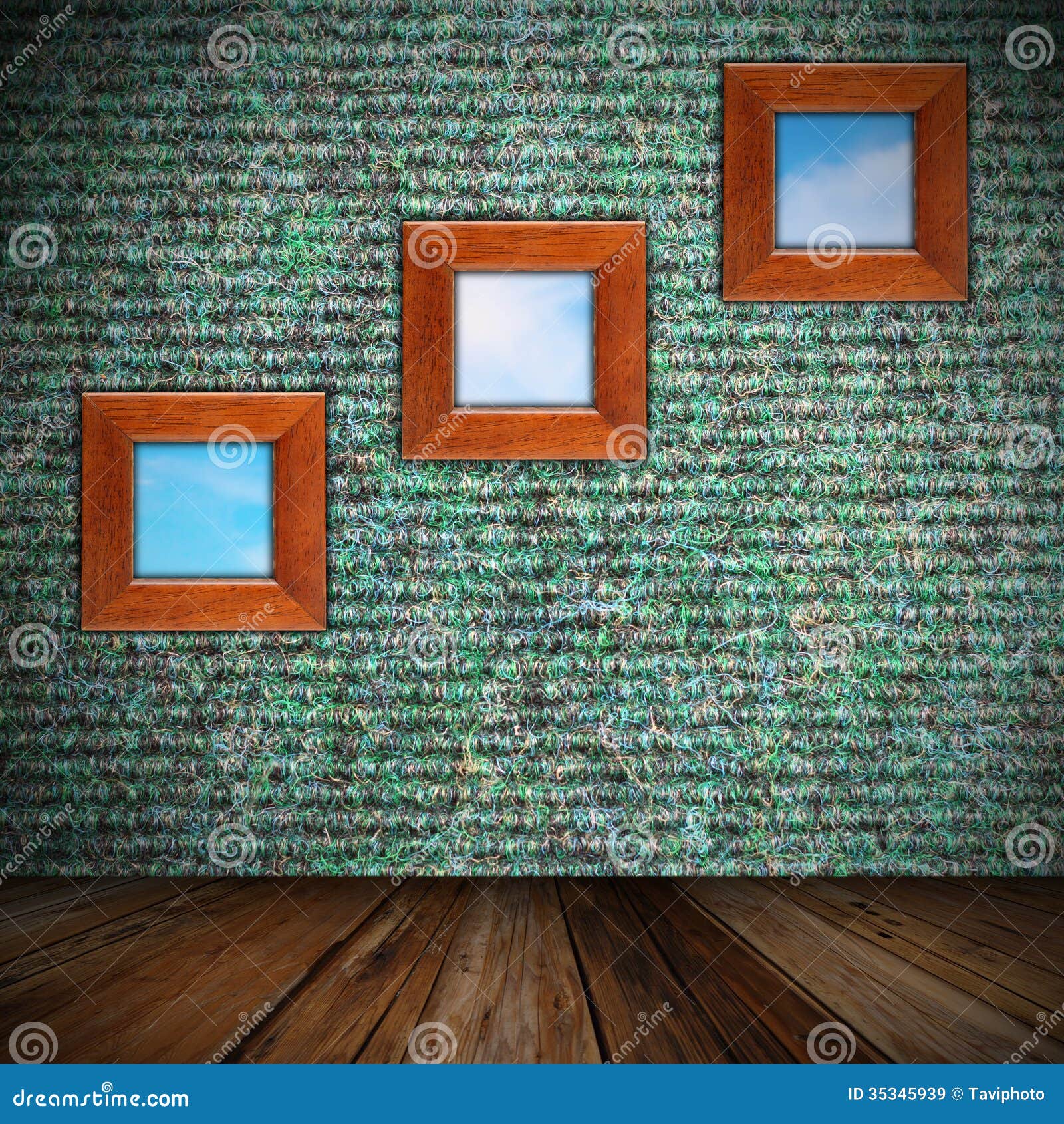 Indoor Backdrop with Frames on Wall Stock Image - Image of decoration ...