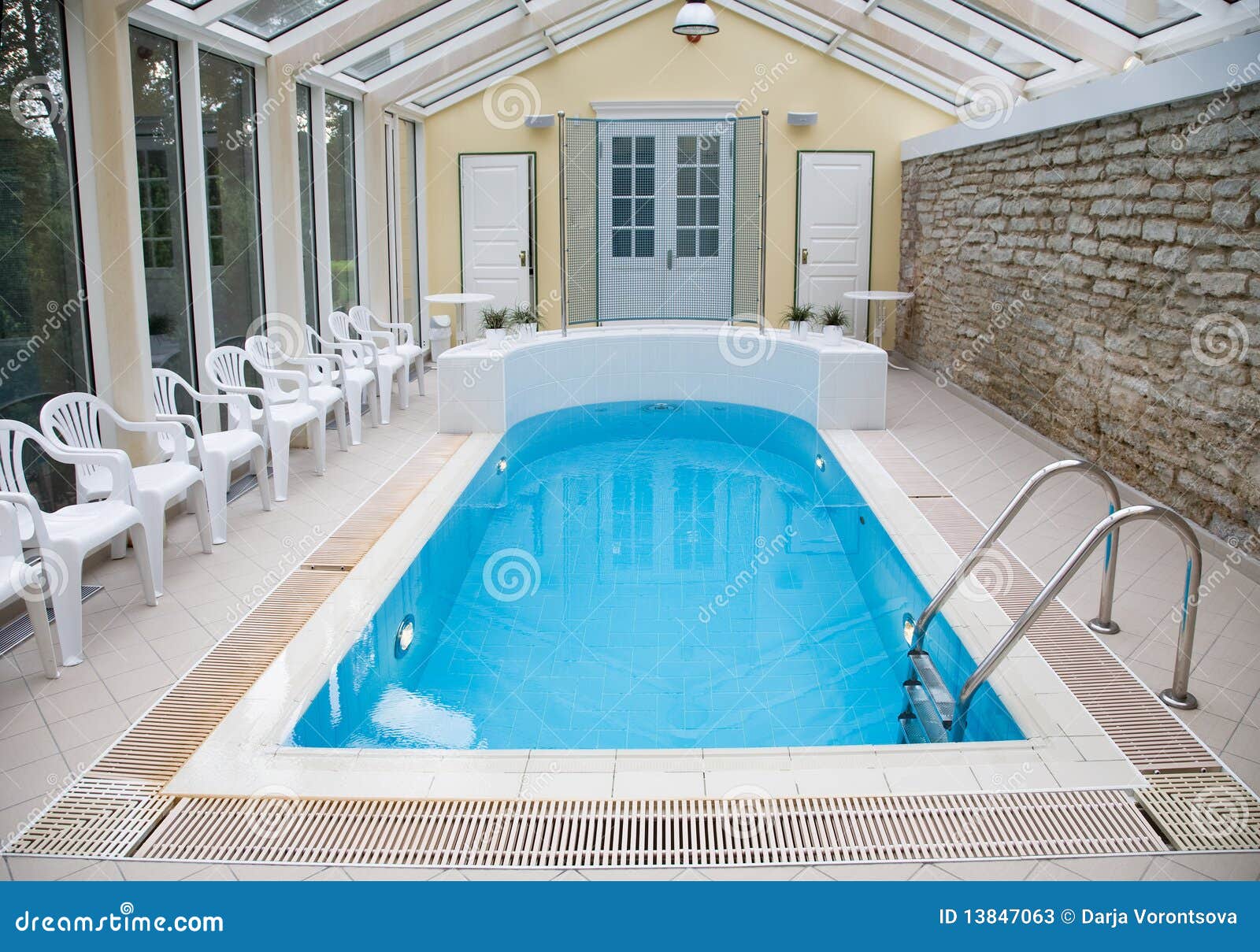 Indoor Beautiful Swiming-pool Stock Image - Image of luxury, resort ...