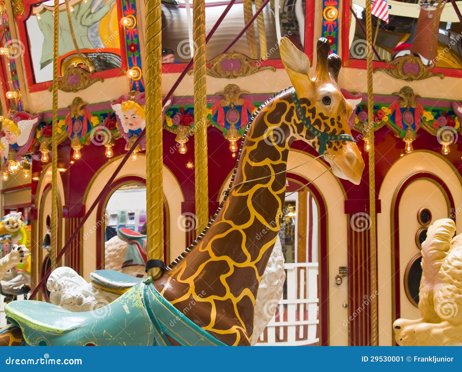 Indoor Carousel stock image. Image of round, funfair - 29530001