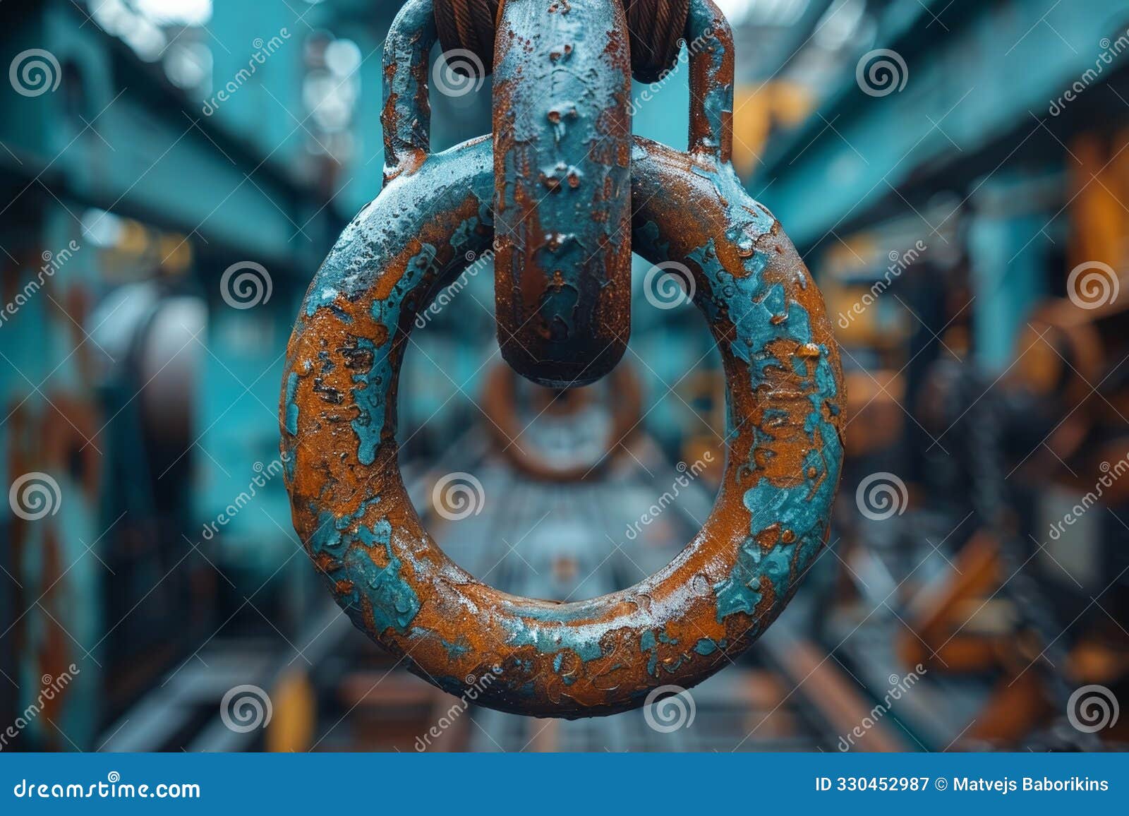 Indoor Construction Close Up of Rigging Equipment for Lifting Goods ...
