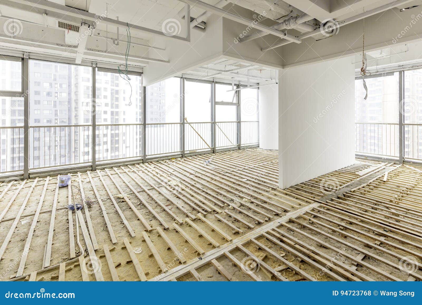 Indoor construction site stock photo. Image of room, site - 94723768