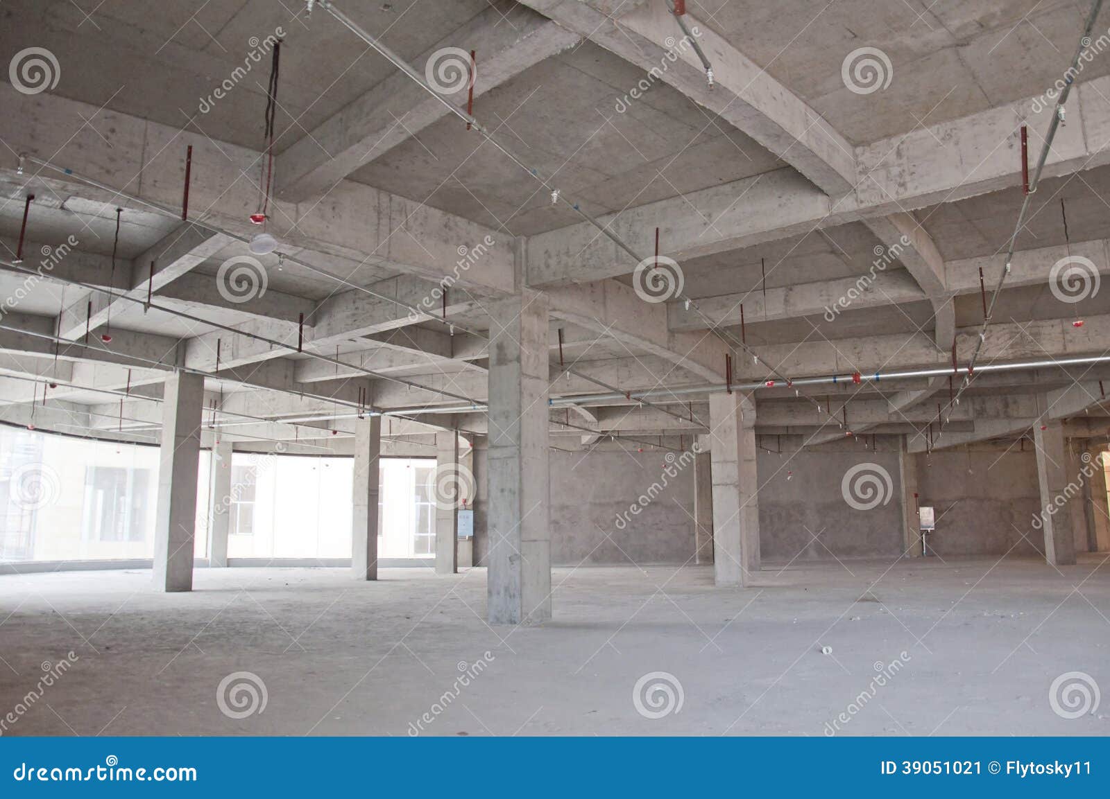 Indoor Construction Site With Scaffolding And Tools Royalty-Free Stock ...