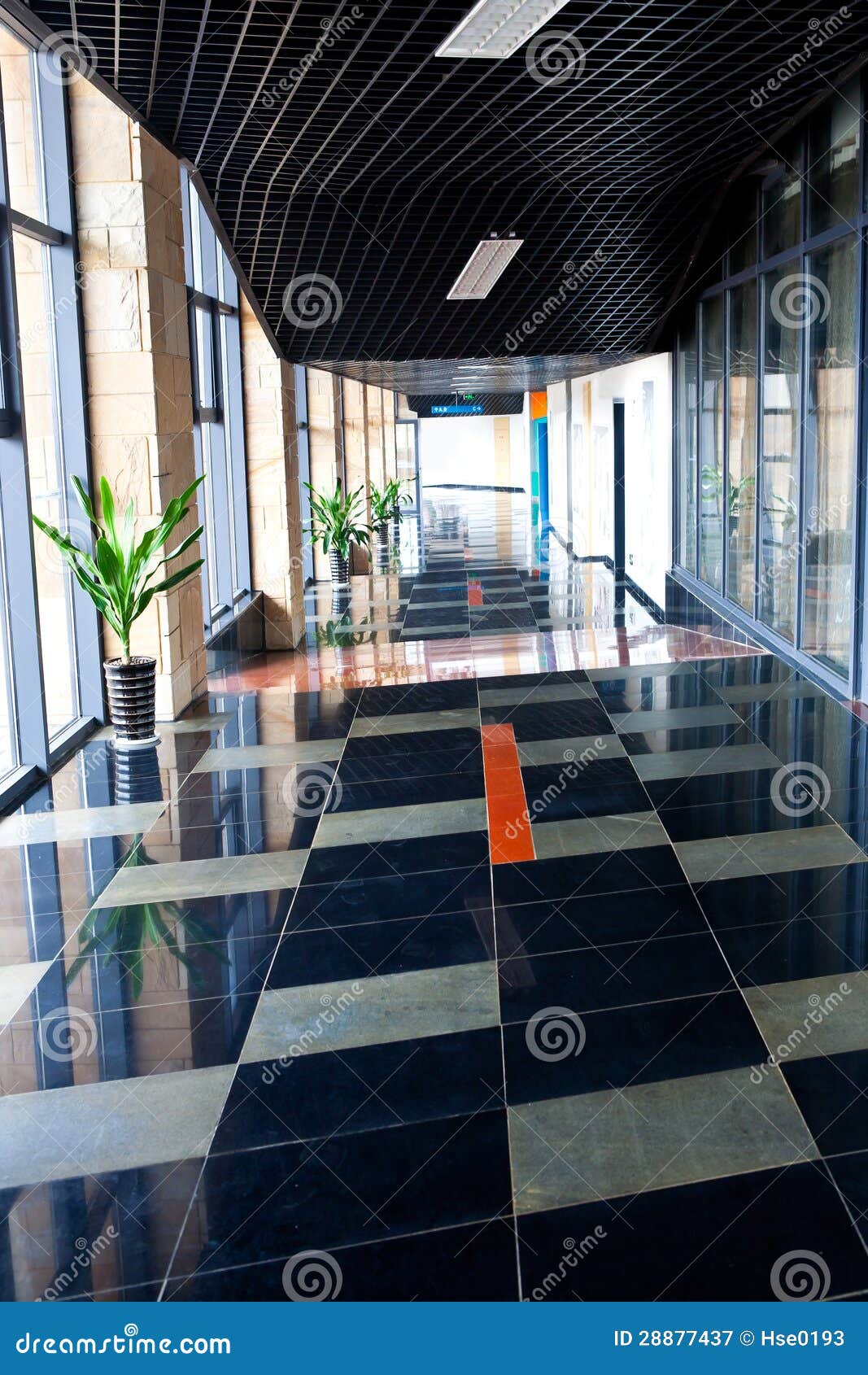 Indoor corridor stock image. Image of modern, passageway - 28877437