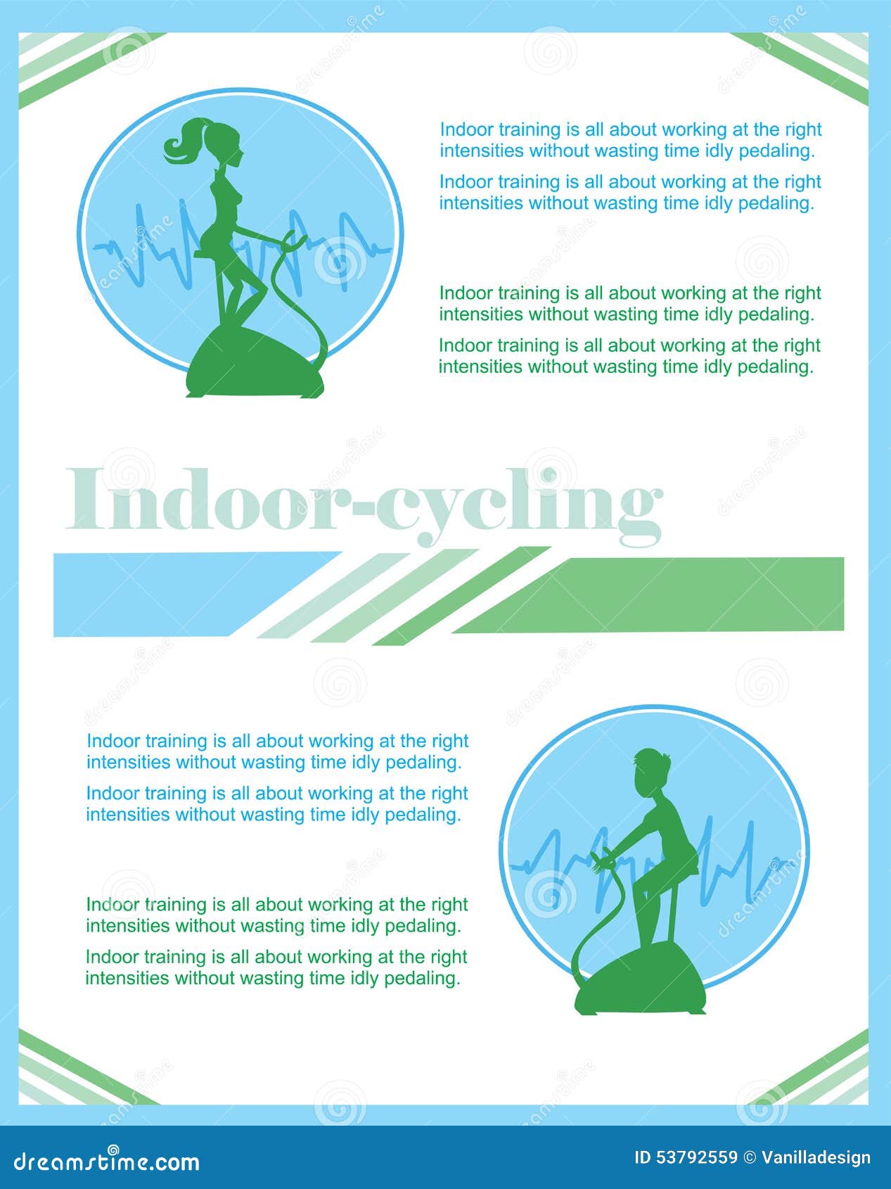 Indoor Cycling flyer stock vector. Illustration of biking - 53792559