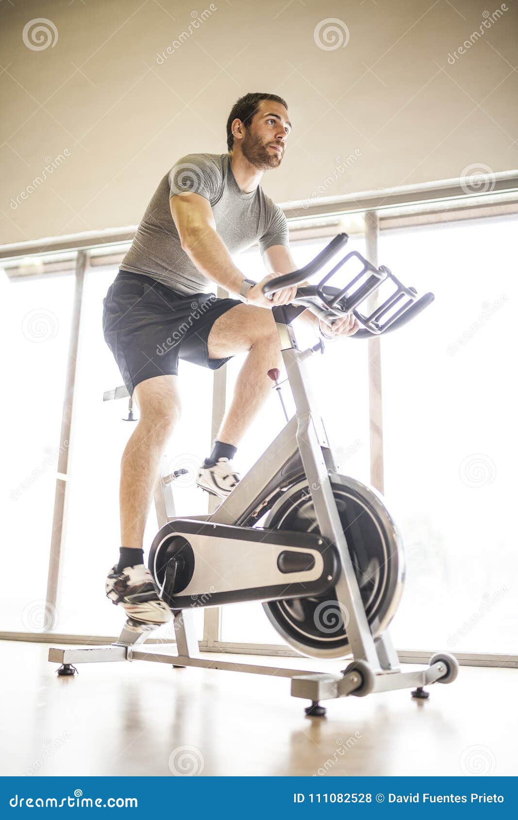 Indoor Cycling Near the Window Stock Photo - Image of adult, health ...