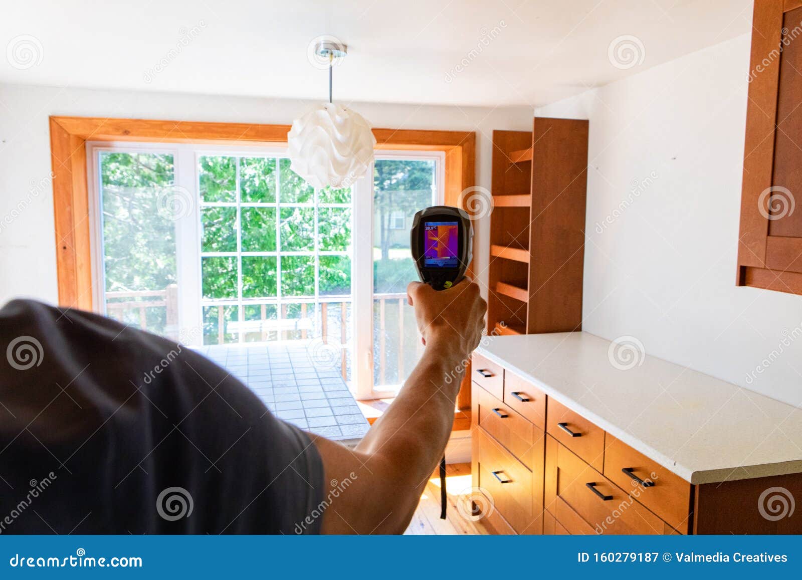 Indoor Damp & Air Quality IAQ Testing. Stock Image - Image of decay ...