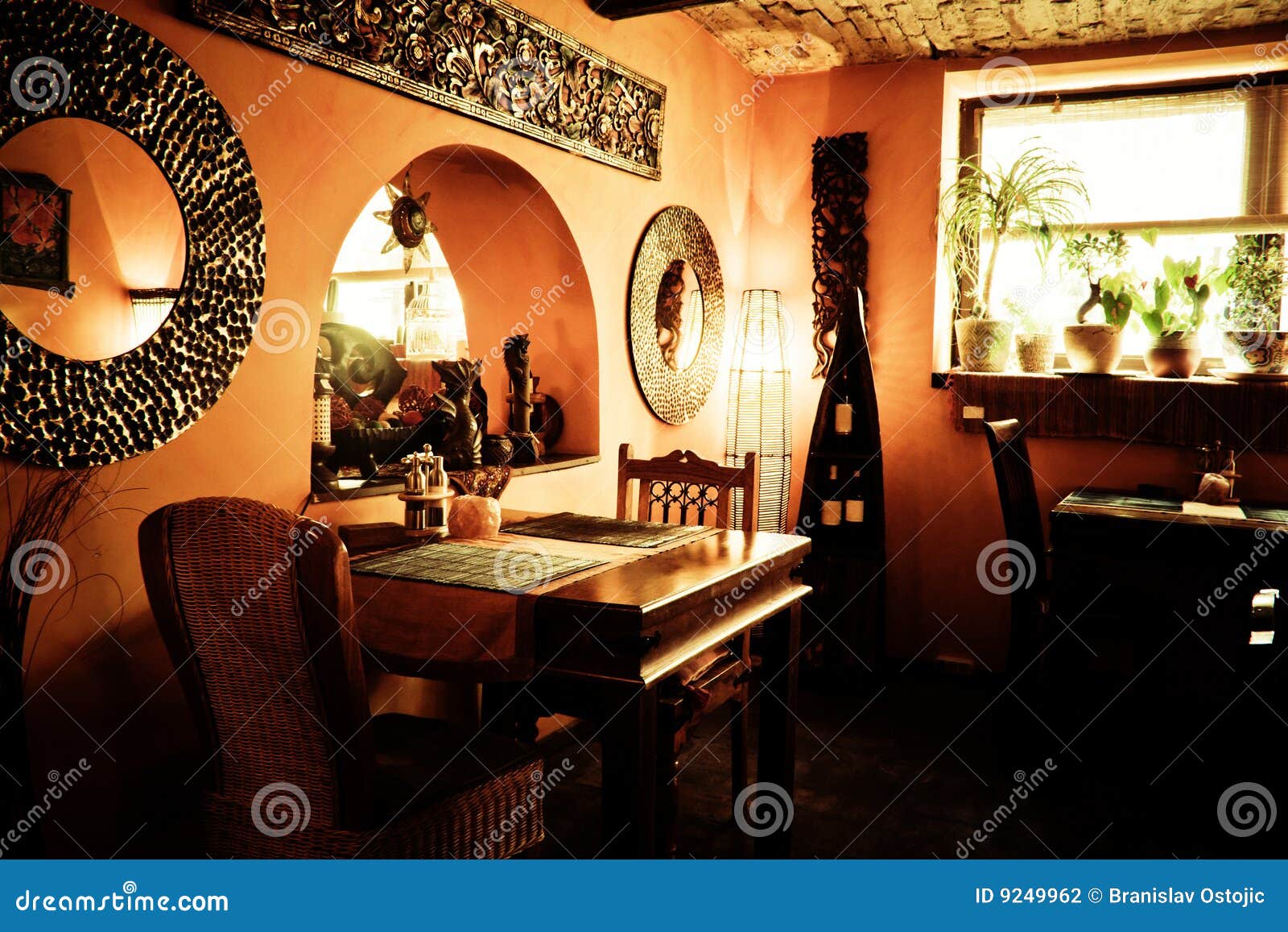 Indoor of a Elegant Restaurant Stock Photo - Image of place, decoration ...