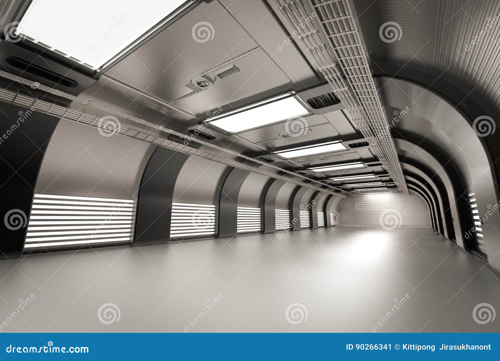 Indoor empty factory stock illustration. Illustration of perspective ...