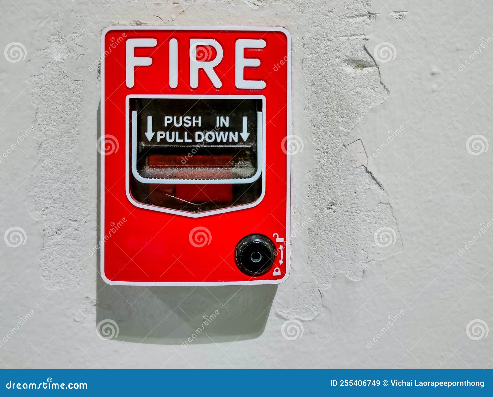 Indoor Fire Alarm Box Mounted on the Wall. Stock Image - Image of ...