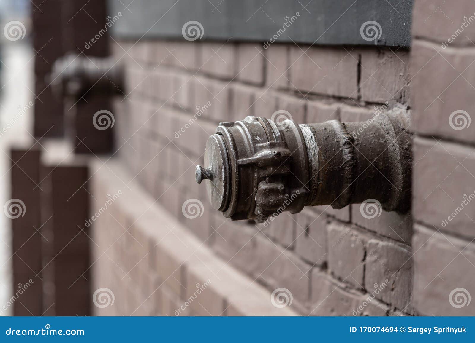 Indoor Fire Hydrant in the Wall of the Building, Fire Extinguishing ...