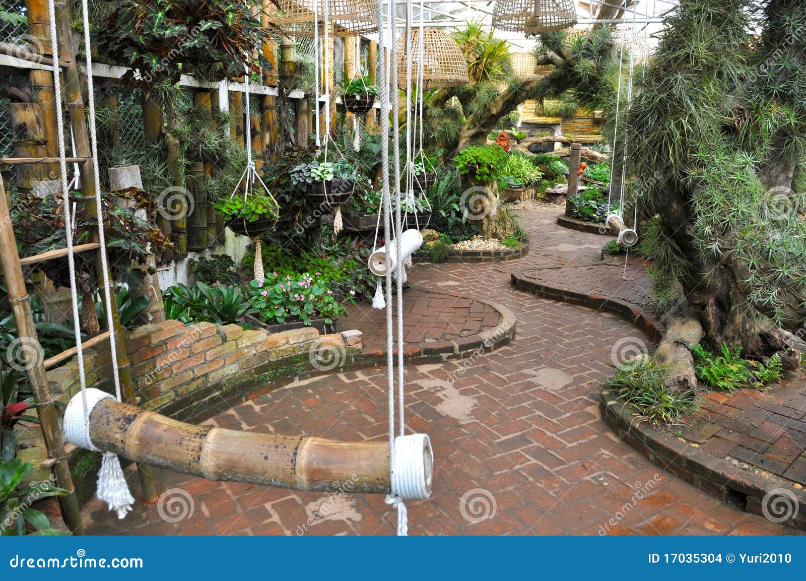 Indoor Garden stock photo. Image of suspension, walk - 17035304