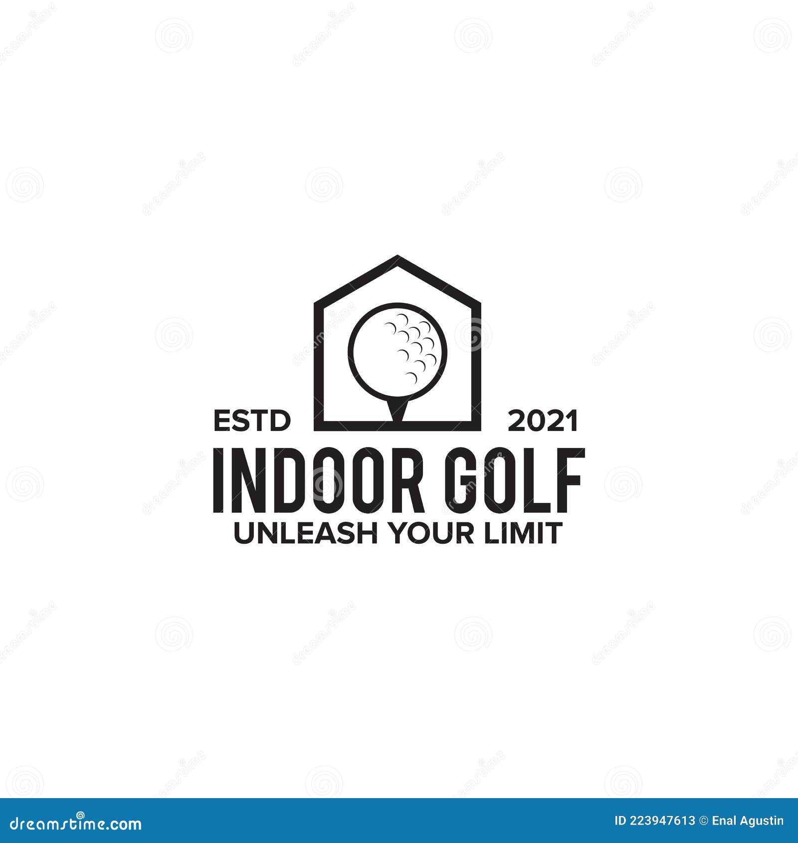 Indoor Golf Logo Design Template Stock Vector - Illustration of male ...