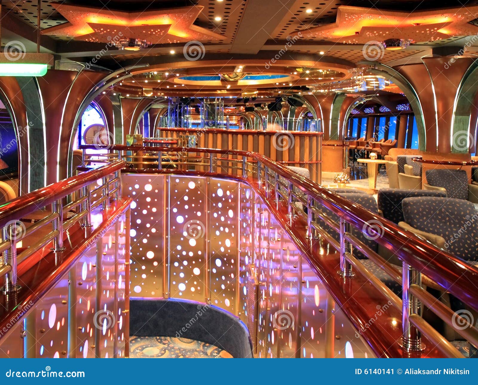 Indoor Interior on the Cruise Ship Stock Image - Image of decorating ...